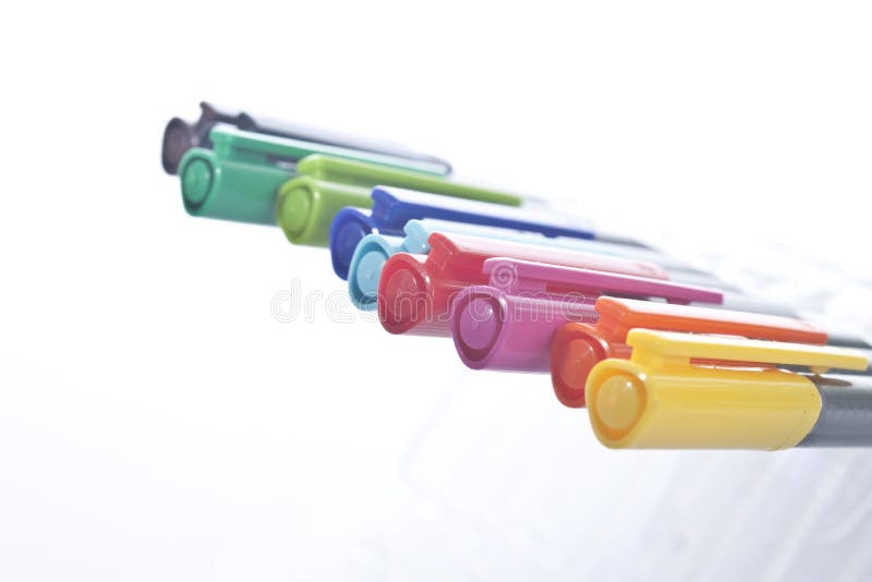 Colouring Pens - Different Colours Lined Up Stock Image - Image of blue ...