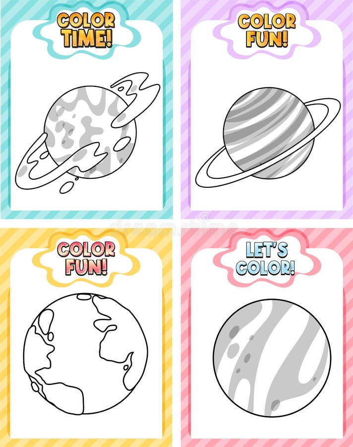 Colouring Worksheet for Student Stock Vector - Illustration of learning ...