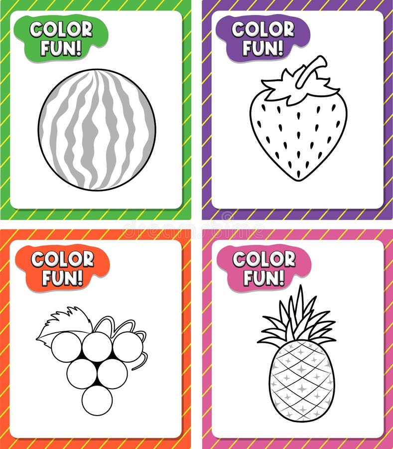 Colouring Worksheet for Student Stock Vector - Illustration of doodle ...