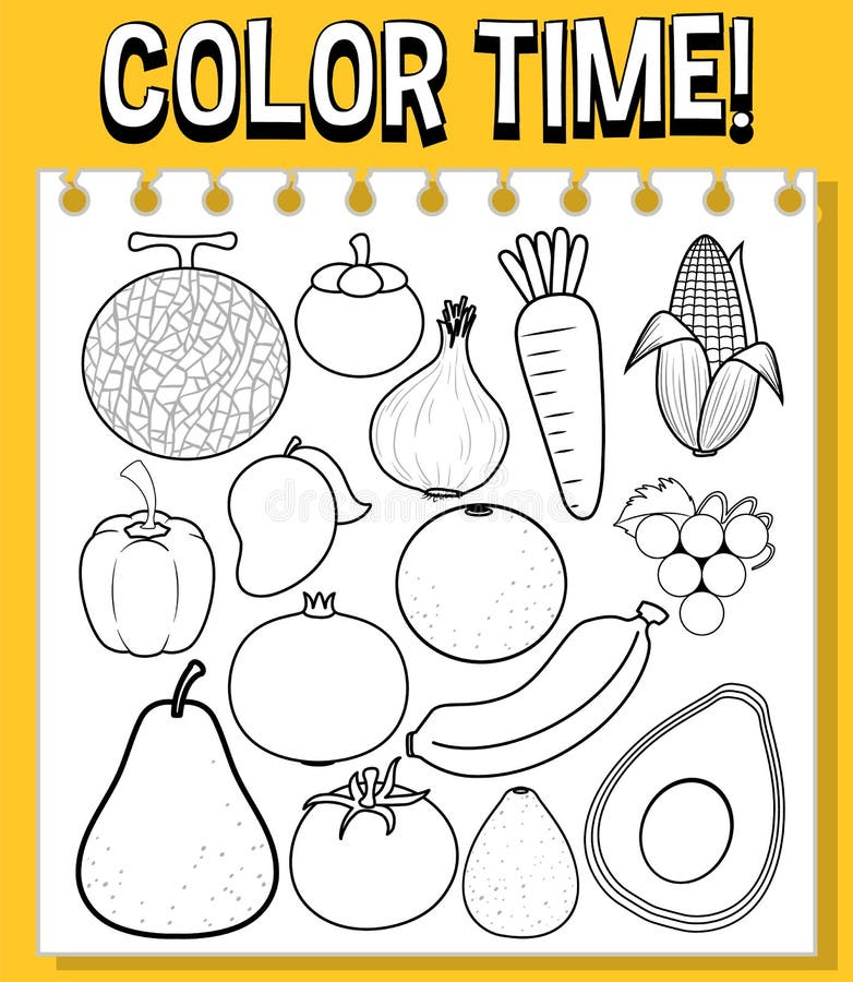 Colouring Worksheet for Student Stock Vector - Illustration of ...
