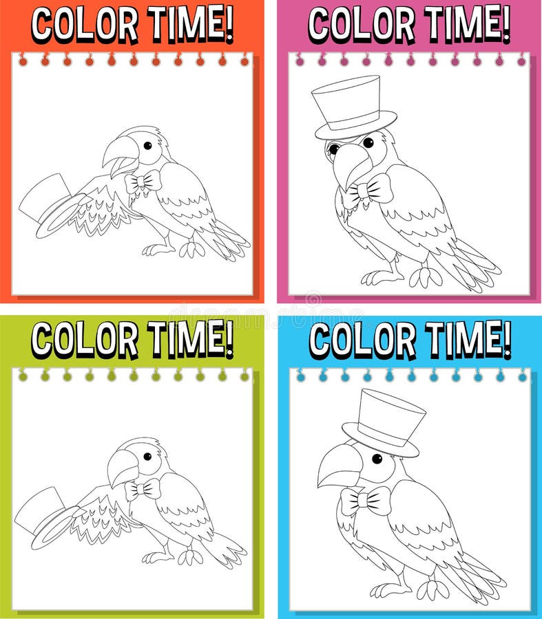 Colouring Worksheet for Student Stock Vector - Illustration of ...