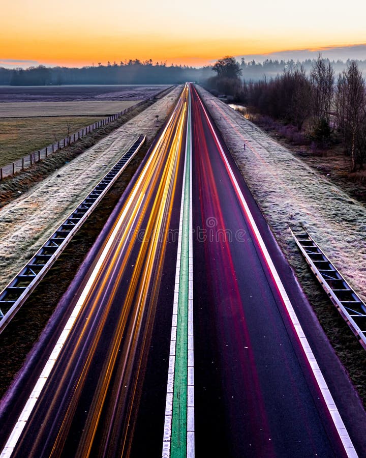 Colours flying on the road stock image. Image of line - 287226845