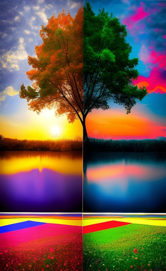 Colours Illustration Artificial Intelligence Artwork Generated Stock ...