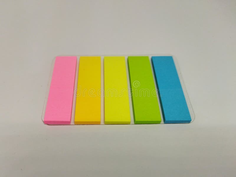 5 Colours Small Sticky Notes Stock Photo - Image of food, school: 286100806