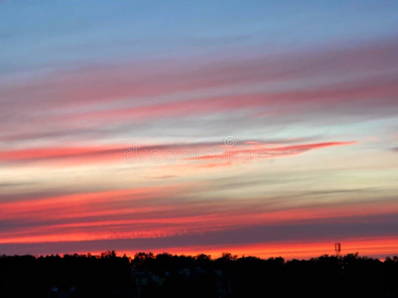 Colours of Sunset. Evening Sky after Sunset. Background. Stock Photo ...