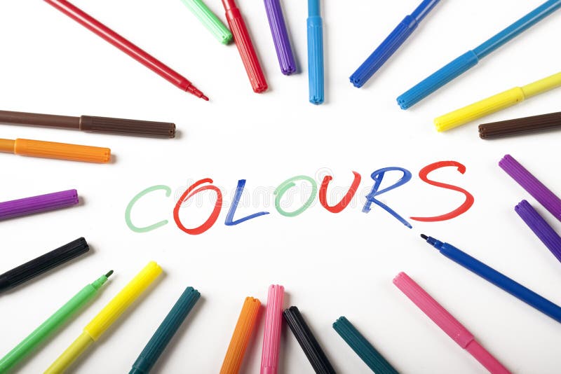 Colours and text Abstract! stock image. Image of background - 12261533