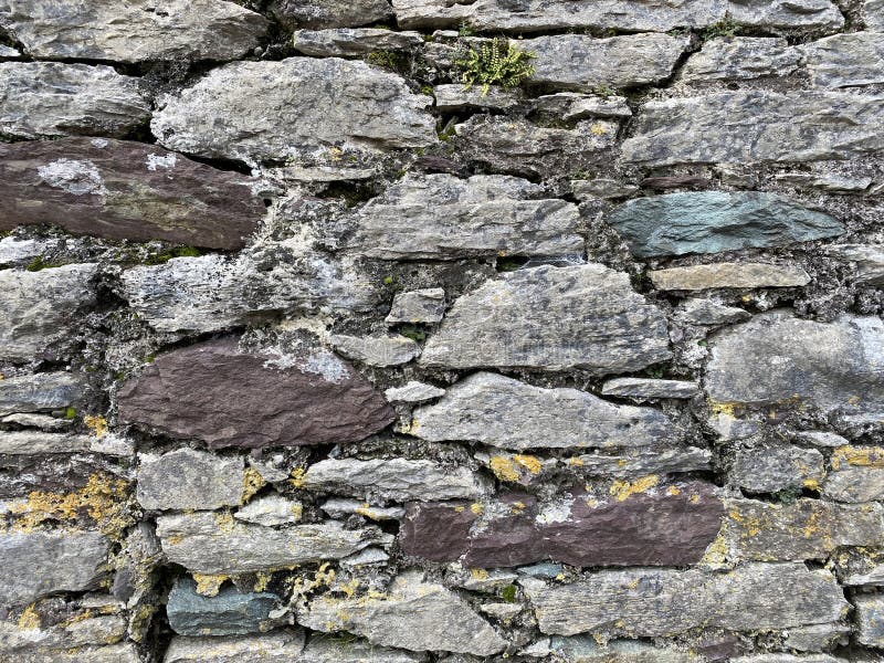 Colours and Textures of a Stone Wall Stock Image - Image of rock, wall ...