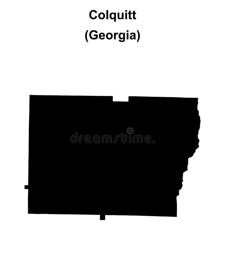 Colquitt outline map stock vector. Illustration of blank - 357891291