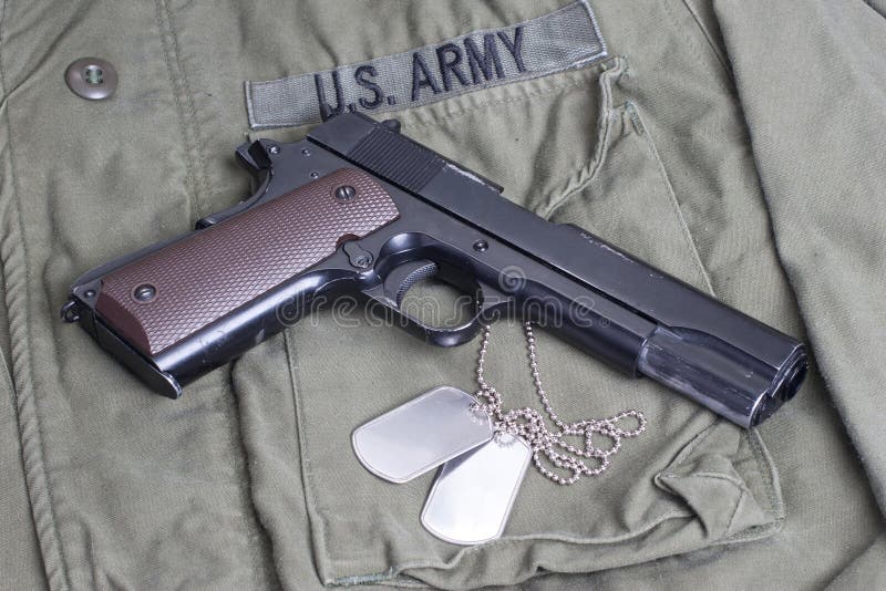 Colt M1911 Handgun on Fbi Uniform Stock Image - Image of agent ...