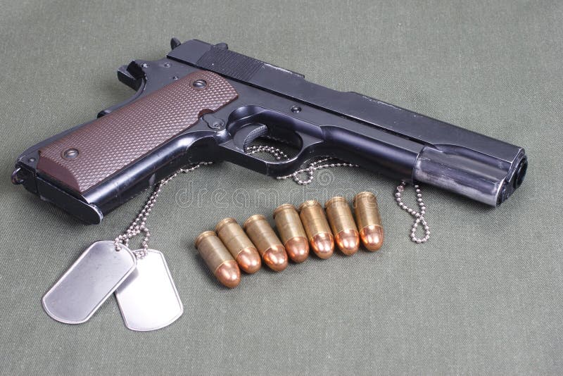 Colt M1911 Handgun on Fbi Uniform Stock Image - Image of agent ...