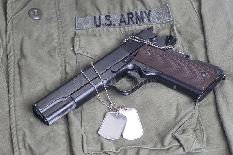 Colt M1911 Handgun on Fbi Uniform Stock Image - Image of agent ...