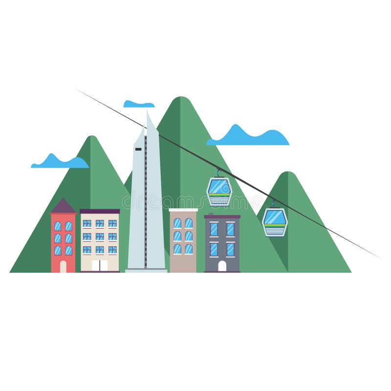 Coltejer Icon Colombia with Mountain and Flat Illustration Vector Stock ...