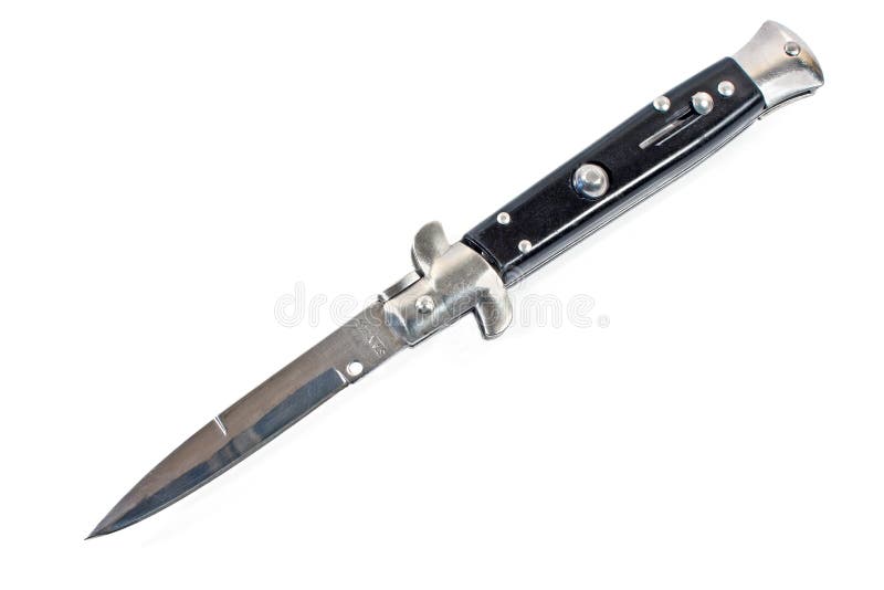 Coltello Di Coltello a Serramanico Fotografia Stock - Immagine di fetta ...