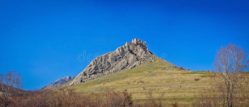Coltesti Castle panorama stock image. Image of blue, romania - 19056579