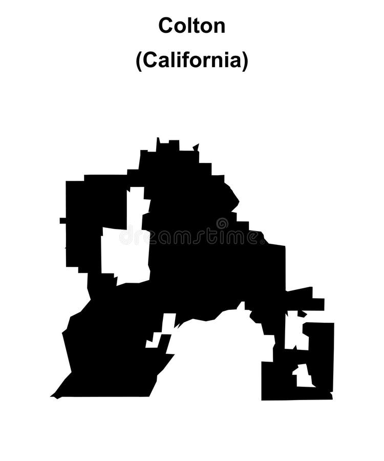 Colton outline map stock vector. Illustration of vector - 356992656