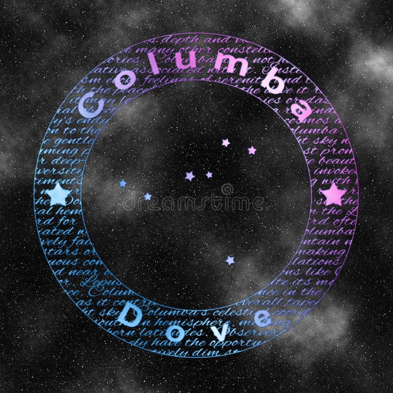 Columba Constellation, Dove Constellation Stock Illustration ...