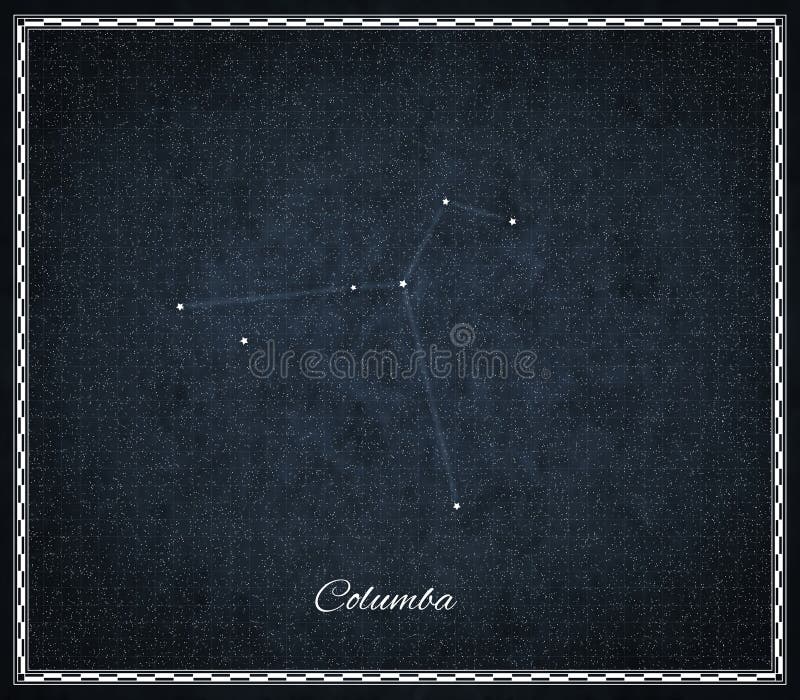 Columba Star Constellation, Night Sky, Cluster of Stars, Deep Space ...