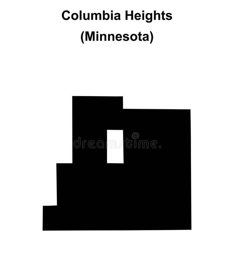 Columbia Heights Outline Map Stock Vector - Illustration of shape ...