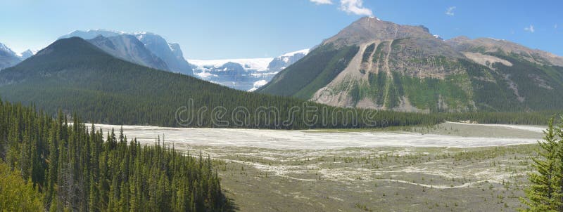 Columbia Icefield Panoramic Landscape in Alberta. Canada Stock Image ...