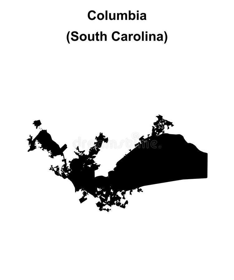 Columbia outline map stock vector. Illustration of silhouette - 357533708