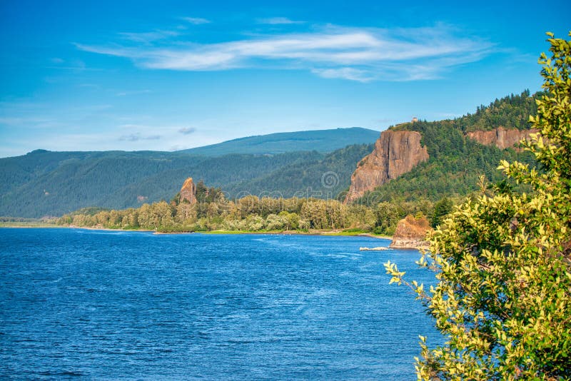 Columbia River Gorge on a Sunny Day, Oregon - USA Stock Photo - Image ...