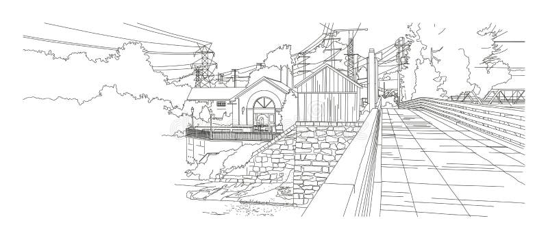 Columbia SC, Canal Riverfront Park Stock Vector - Illustration of ...