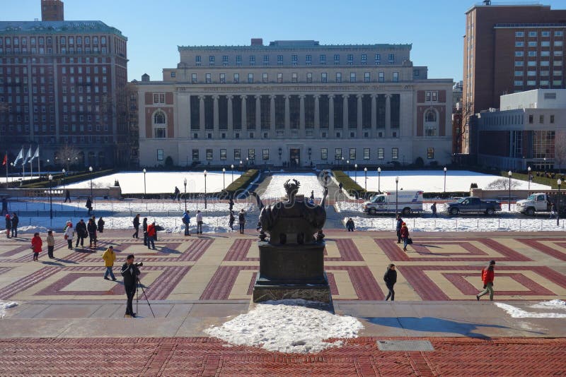 The Library of Columbia University Stock Photo - Image of education ...