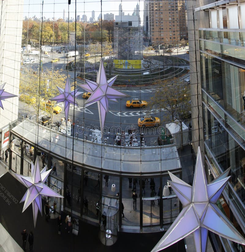 Columbus Circle Panoramic View Editorial Stock Photo - Image of center ...