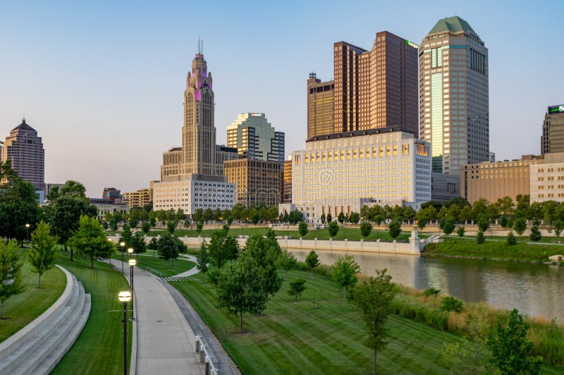 Columbus City Skyline editorial stock photo. Image of city - 158210443