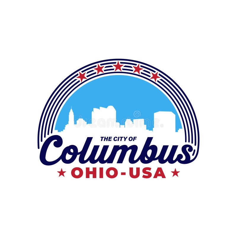 The City of Columbus, Ohio, USA. Logo Design Template. Vector and ...