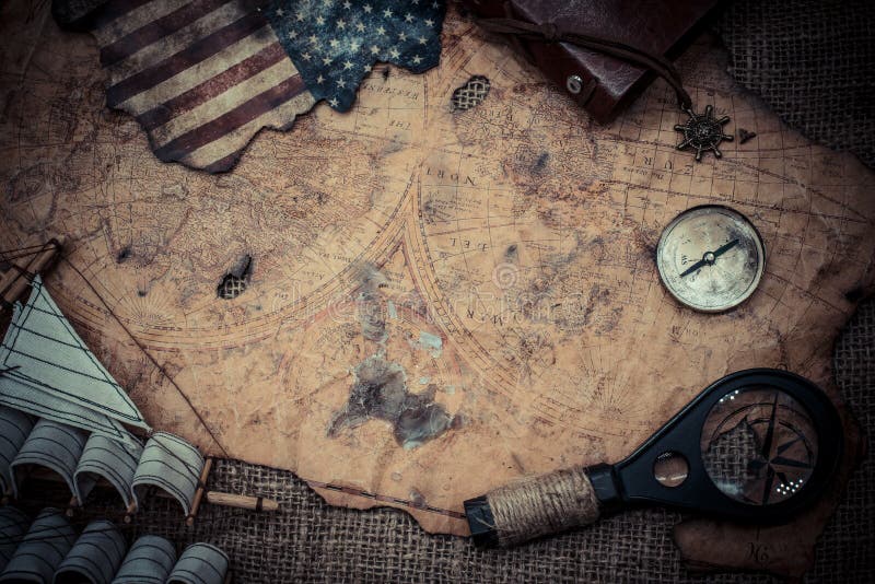 Columbus and compass stock image. Image of sample, carving - 78272245