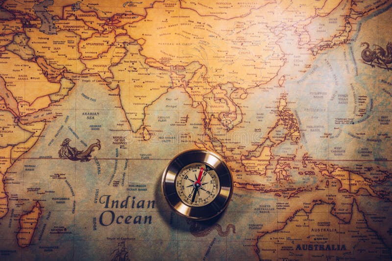 Columbus Day and World Map with Compass Stock Photo - Image of life ...