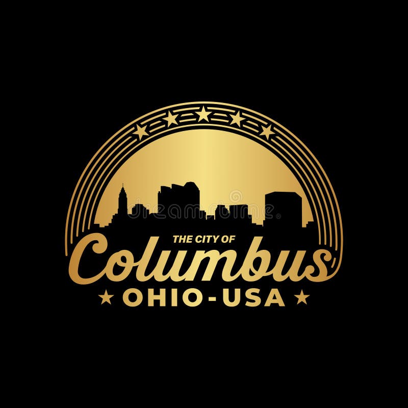 The City of Columbus, Ohio, USA. Logo Design Template. Vector and ...