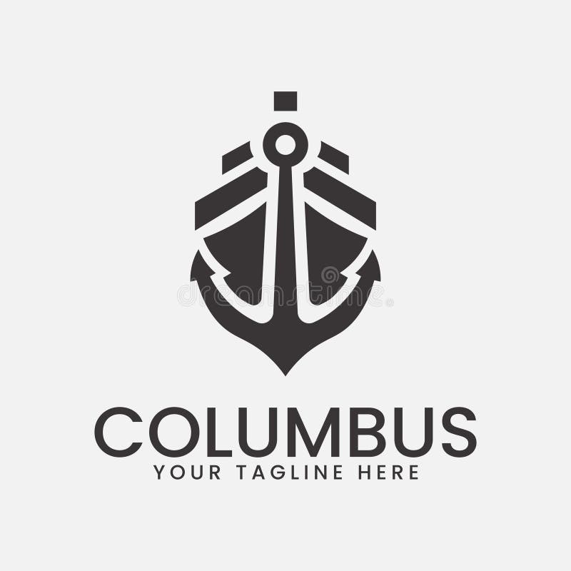 Columbus with Anchor Logo Vector Illustration Stock Vector ...