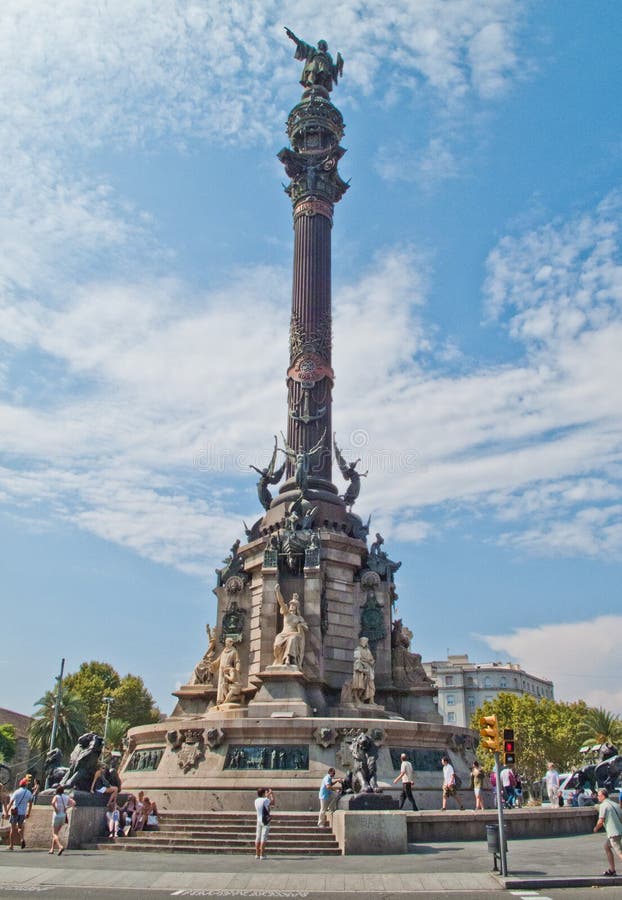 Columbus Monument, Barcelona Editorial Image - Image of monument ...
