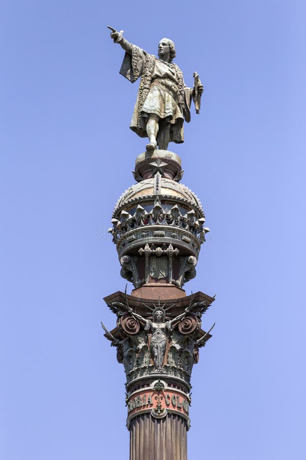 Columbus Monument in Barcelona Stock Image - Image of barcelona, spain ...
