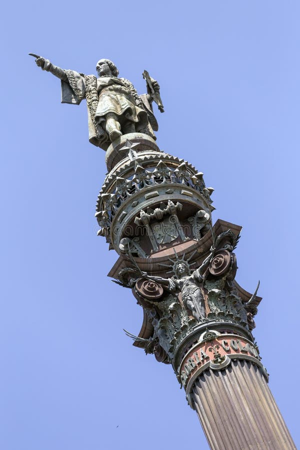 Columbus Monument in Barcelona Stock Image - Image of city, destination ...