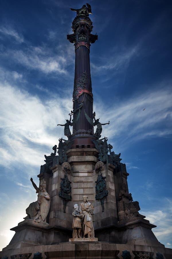 Columbus Monument Barcelona Spain Stock Photo - Image of columbus ...
