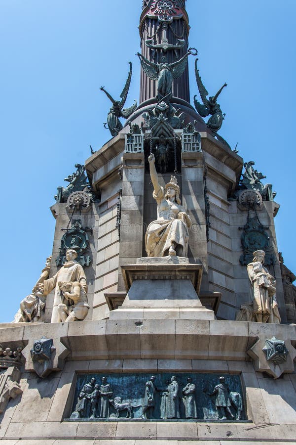 Columbus Monument, Barcelona Stock Image - Image of craft, coloum: 74386497