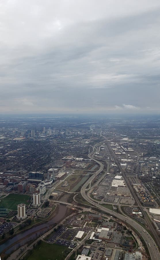 Columbus, Ohio Seen from a Plane Stock Image - Image of beauty, flying ...