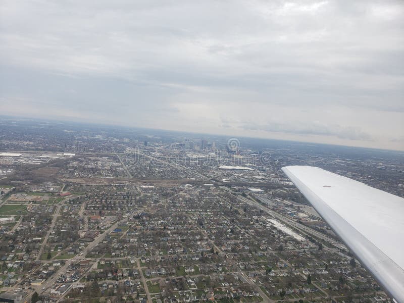 Columbus, Ohio Seen from a Plane Stock Photo - Image of freedom, beauty ...