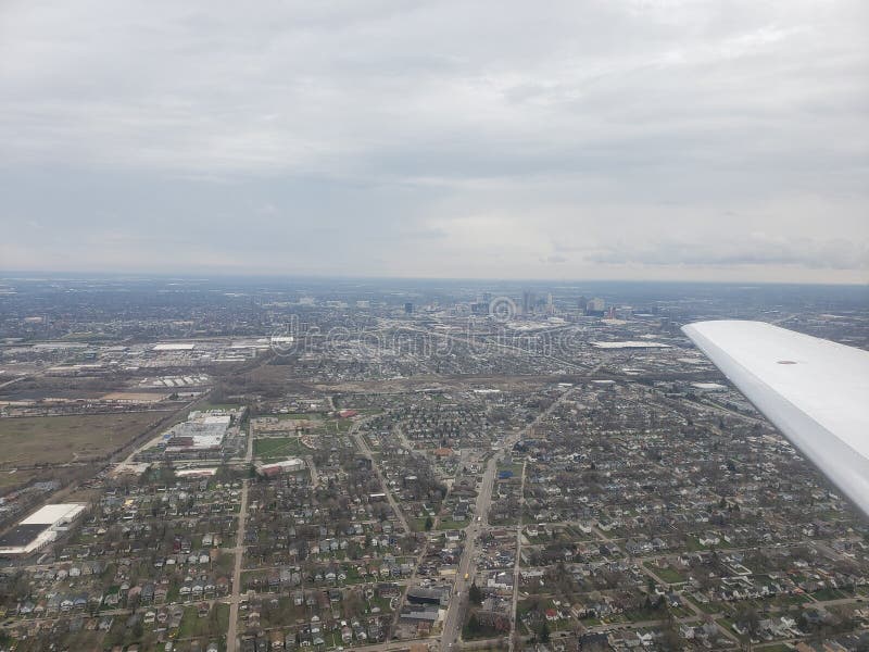 Columbus, Ohio Seen from a Plane Stock Photo - Image of cloudscape ...