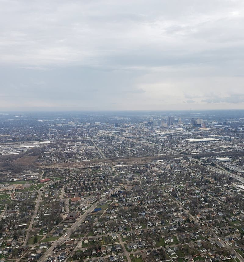 Columbus, Ohio Seen from a Plane Stock Image - Image of clean, high ...
