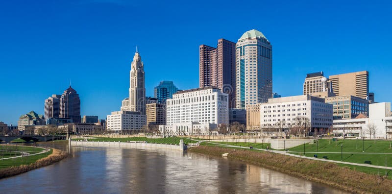 Columbus Ohio Skyline stock photo. Image of midwest, bicentennial ...