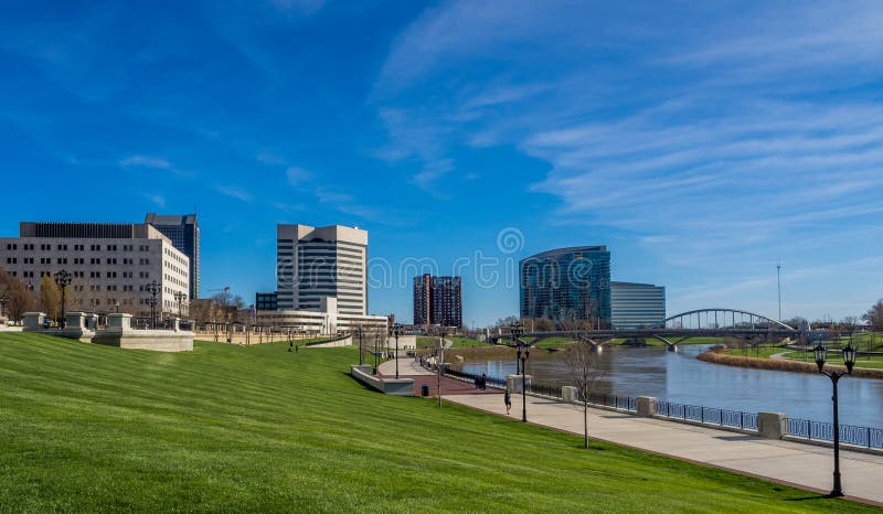 Columbus Ohio Skyline stock image. Image of city, tourist - 91570355