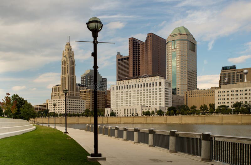 Columbus Ohio Skyline at Sunset Stock Photo - Image of historic ...