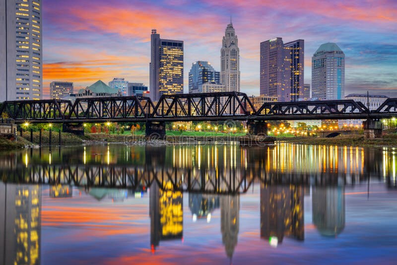 Columbus, Ohio, USA Downtown on the River Stock Image - Image of ...