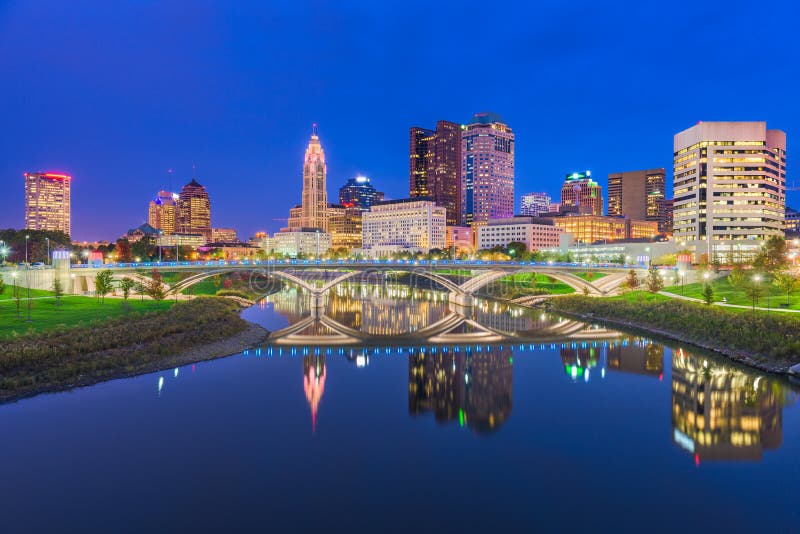 Columbus, Ohio, USA Skyline on the River Stock Photo - Image of river ...