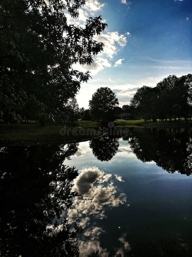 Columbus indiana stock image. Image of river, calm, evening - 103370079