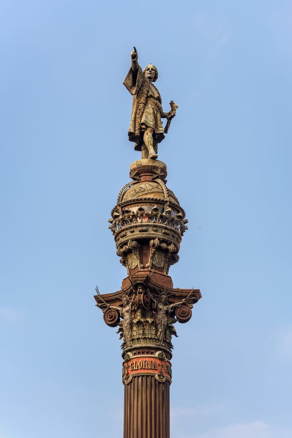Columbus Statue in Barcelona, Spain Editorial Photo - Image of modern ...